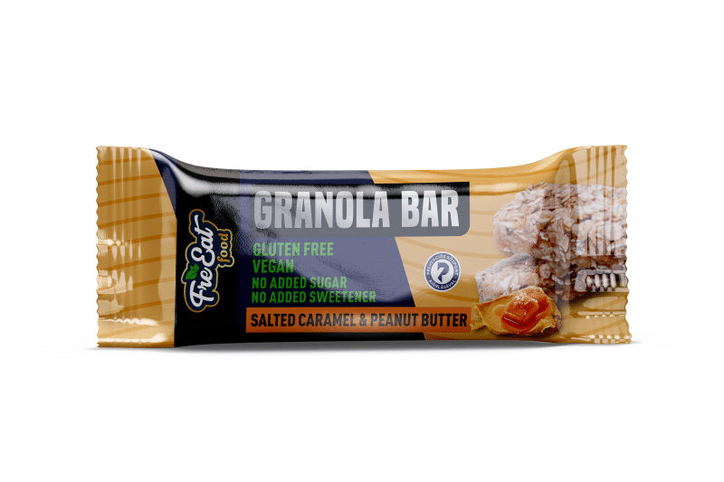 FreEat Food Granola Bar slaný karamel arašídové maslo 50g – NAJTELO.COM