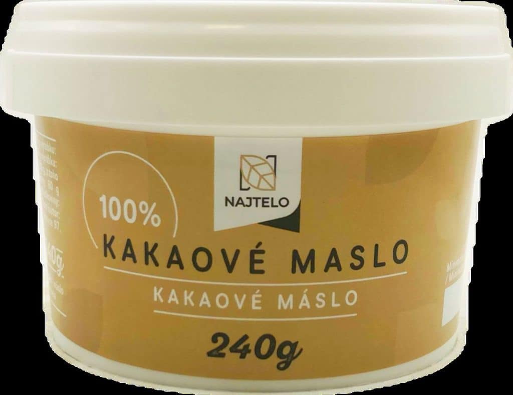 Najtelo kakaové maslo 240g kelímok – NAJTELO.COM